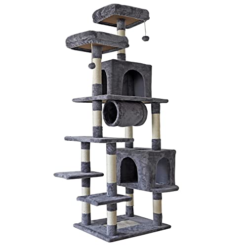 Confote 70" Multi-Level Cat Tree XXL Tall Play House Climber Activity Centre Tower with Scratching Posts for Kittens & Large Cats