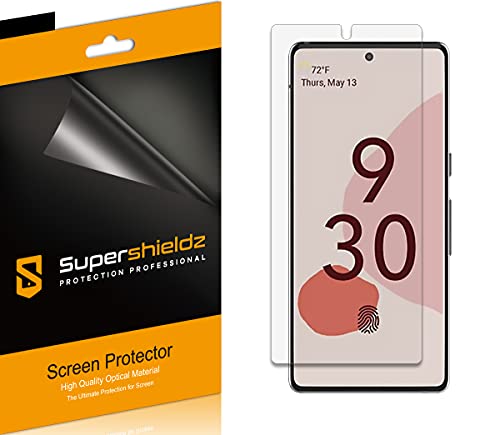 (6 Pack) Supershieldz Designed for Google Pixel 6 Screen Protector, High Definition Clear Shield (PET)