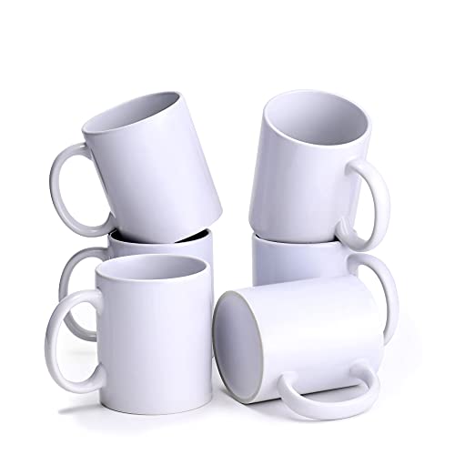 11oz Sublimation Mugs Sublimation Blank Cups Ceramic White Coffee Mugs,Blank Coated Cup, Blank White Mug,Sublimation Blanks Mugs,Milk, Hot Cocoa,Tea, Latte and DIY Yourself , Case of 36pcs