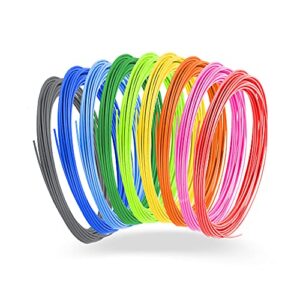 smart novelty premium 3d pen filament refill 10-in-1 multicolor bundle universally compatible multicolored 1.75mm - pla high precision pen & printer filament refills- 16 feet per color