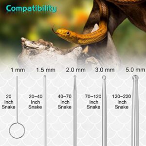 Antidious Snake Probes Kit，Snake Sexing Probing Gender Probes with Round Tip and Naturally Hypoallergenic Metal, Snake Gender Probes Tool Let You Know if You Snake is Boy or Girl.