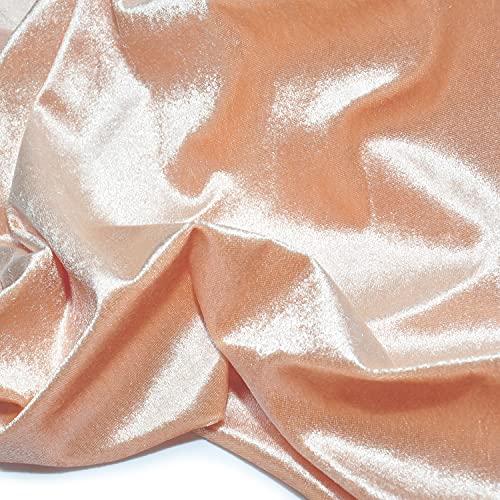 Stretch Velvet 60 Inches Width by The Yard Entelare(Champagne 1Yard)