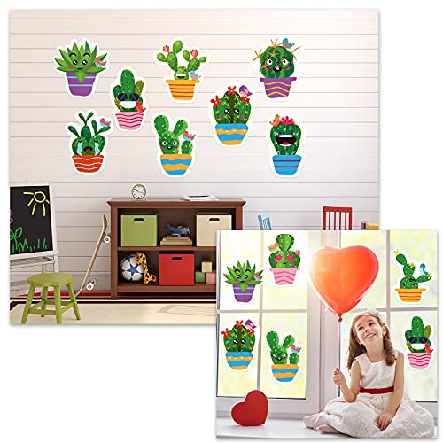 50 Pieces Cactus Cutouts Cactus Theme Bulletin Board Decoration Prickly Cactus Party Cutout Green Cactus Paper-Cut with Glue Point Dot for Fiesta Classroom Bulletin Board Wall Holiday Party Decoration