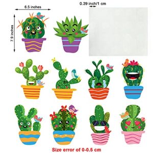 50 Pieces Cactus Cutouts Cactus Theme Bulletin Board Decoration Prickly Cactus Party Cutout Green Cactus Paper-Cut with Glue Point Dot for Fiesta Classroom Bulletin Board Wall Holiday Party Decoration