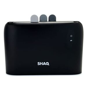 shaq 4pc uvc sanitizing & disinfecting cutting board & knife station kitchen tools black