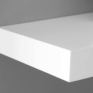 RANK 9.25" Deep White Floating Shelves 2 Pack, Wall Shelf Display Floating Shelf, 36" L