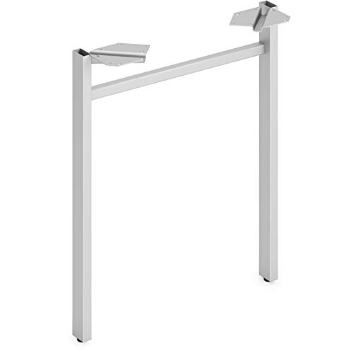 HON Mod Collection Worksurface 24" W U-Leg Support, Silver