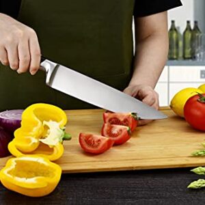 BC.HINGER 8 Inch Professional Chef Knife, German High-Carbon Stainless Steel Cutlery, Kitchen Knife with Ergonomic Handle and Gift Box, Full Tang, Ultra Sharp Blade,Suitable for Meat and Vegetable