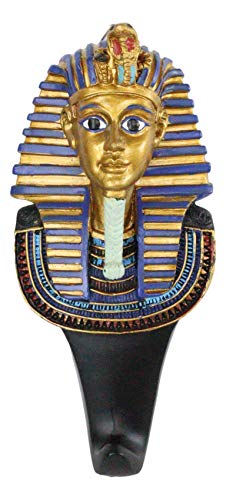 Ebros Egyptian King TUT Pharaoh Tutankhamun with Nemes Wall Hanger Hook Decor Accent Hangers for Coats Hats Leashes Backpacks Keys Decorative Organizer On Mudroom Main Entrance