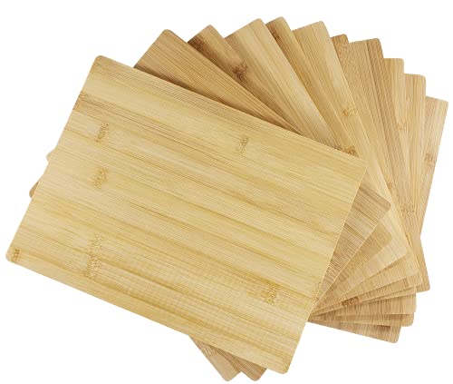 (Set of 12) 12"X9" Bulk Plain Bamboo Cutting Chopping Board | For Customized, Personalized Engraving Purpose | Wholesale Premium Bamboo Board (Without Handle)