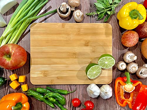 (Set of 12) 12"X9" Bulk Plain Bamboo Cutting Chopping Board | For Customized, Personalized Engraving Purpose | Wholesale Premium Bamboo Board (Without Handle)