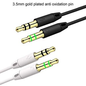 LINASHI 3.5mm Splitter, Headphone Splitter Earphone Adapter Audio 3.5mm Female to 2 Male Jack Aux Cable Black One Size