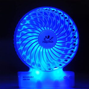 portable fan | mini fan | usb rechargeable desk light blast fan, tinyfish decoration strong wind mini fan