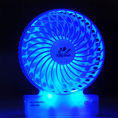 Portable Fan | Mini Fan | USB Rechargeable Desk Light Blast Fan, Tinyfish Decoration Strong Wind Mini Fan