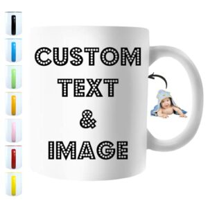 custom mug personalized coffee mug customized mugs with photo logo text taza personalizada design your own custom coffee cup customized gifts for birthday mother’s day 11oz both side custom coffee mug