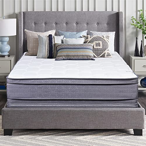 Treaton 12" Twin Size Double Sided Mattress And Box Spring - Foam Encased Double Pillow Top Medium Plush With Exceptional Back Support, Not Compressed, No Assembly Required 38x74