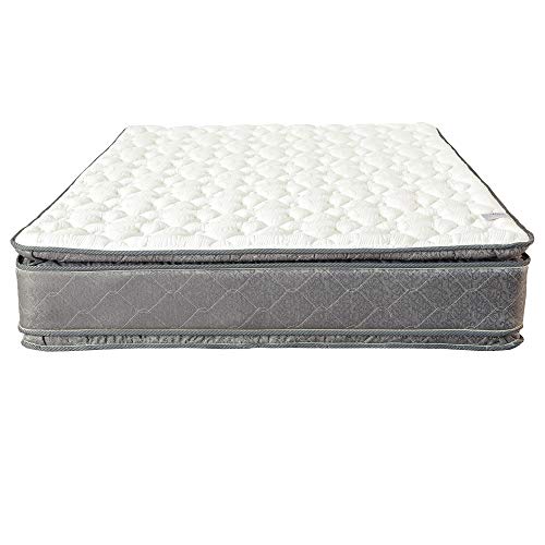 Treaton 12" Twin Size Double Sided Mattress And Box Spring - Foam Encased Double Pillow Top Medium Plush With Exceptional Back Support, Not Compressed, No Assembly Required 38x74