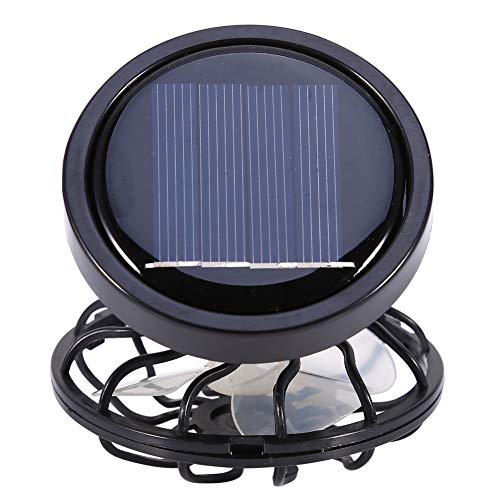 Lsaardth Solar Fan Clip on Fan - Solar Powered Camping Fan Travel Fan Tent Fan Small Desk Fan Ceiling Fan for Home Office Camping Tent Car