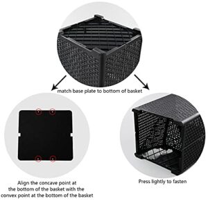 Begale 2-Pack 42 L Folding Plastic Laundry Baskets, Collapsible Laundry Hamper, Large Storage Basket, Black