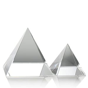 Crystal Pyramid, K9 Optical Glass Prism, for Physics Teaching, Decoration,Prosperity, Positive Energy