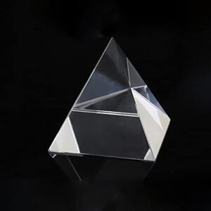 Crystal Pyramid, K9 Optical Glass Prism, for Physics Teaching, Decoration,Prosperity, Positive Energy