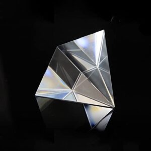 Crystal Pyramid, K9 Optical Glass Prism, for Physics Teaching, Decoration,Prosperity, Positive Energy