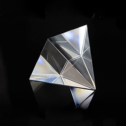 Crystal Pyramid, K9 Optical Glass Prism, for Physics Teaching, Decoration,Prosperity, Positive Energy