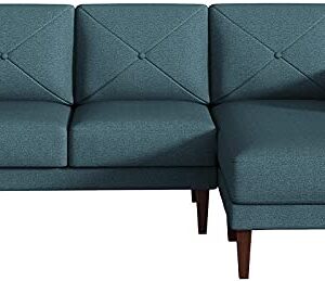 Belffin Convertible Sectional Sofa Couch with Chaise L Shaped Sofa Couch Reversible Sofa Couch Blue