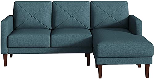 Belffin Convertible Sectional Sofa Couch with Chaise L Shaped Sofa Couch Reversible Sofa Couch Blue