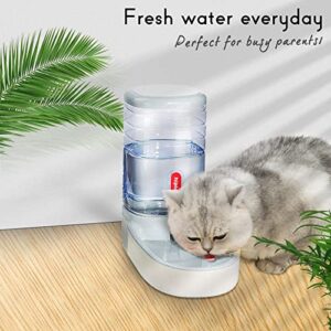 Automatic Pet Feeder Small&Medium Pets Automatic Food Feeder and Waterer Set 3.8L, Travel Supply Feeder and Water Dispenser for Dogs Cats Pets Animals (Gray Water Dispenser)