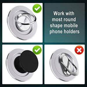 Tomorotec Removable Magnetic Base Compatible with Collapsible Phone Grip Holder Ring Stand, Magnetic Case Wireless Charging Compatible with iPhone 12, Phone Grip Not Included (Black)