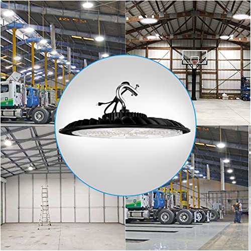 Lightdot 100W LED High Bay Light for Warehouse/Barn 5000K 14000LM (Eqv. 400W HPS/MH) High Bay LED Light, ETL Listed LED Bay Light for Commercial Lighting Energy Save Upto 760KW*6/Y(5Hrs/Day) -6Pack