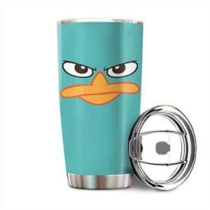 perry the platypus stainless steel tumbler 20oz & 30oz travel mug