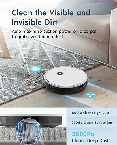 Yeedi vac Robot Vacuum with Advanced Mapping, 3000Pa Powerful Suction,Virtual Boundary, Carpet Boost, App ControlIdeal for Hard Floor, Carpet and Pet Family k650 Upgraded