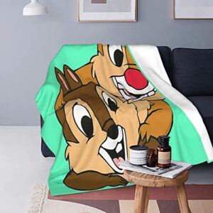 erter boutique throw blanket -chip n dale super soft fleece throw blankets,fuzzy plush blanket oversized,thin lightweight blanket for all season 8060 inch, adult black,80x60 adult