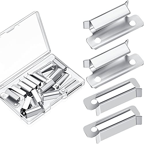 Hotop 16 Pieces Bed Clips Clamp Compatible with Ender 3 Pro, Ender 3 V2, Ender 3S, Ender 5 Pro, CR-20 PRO, CR-10S Pro and Other Creality 3D Printer, Stainless Steel Silver