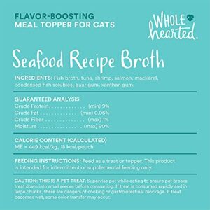 WholeHearted Flavor-Boosting Wet Cat Meal Topper Broths Variety Pack, 1.4 oz, Count of 12