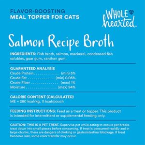 WholeHearted Flavor-Boosting Wet Cat Meal Topper Broths Variety Pack, 1.4 oz, Count of 12