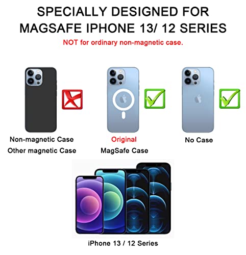 HALLEAST Magnetic Base Compatible with Popsocket iPhone 14/13/12 Mag Safe Case【Base Only】,Removable for Wireless Charging,Designed for P-Socket Grip or Phone Ring Holder Kickstand,Glitter Silver