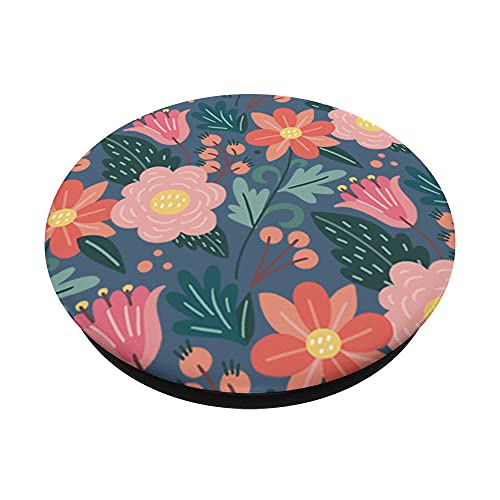 Cute Garden Botanical Colorful Floral Pattern PopSockets Swappable PopGrip