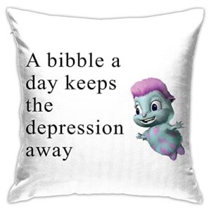 xinclubna bibble meme throw fashion style invisible zipper square pillowcase decorative cushion cover pillowcase sofa 18" x 18"