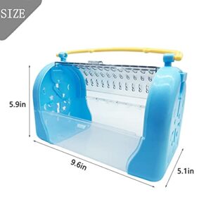 Tfwadmx Hamster Travel Carrier Portable Cages with Water Bottle Gerbil Transparent Travel Carry Case Outdoor Vacation House for Miniature Rabbit,Chinchilla and Other Small Rodents