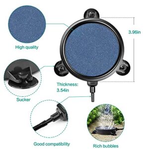 101 PCS 4 Inch Air Stone Disc Bubble Diffuser with Sucker, 52 ft Silicone Airline Tubing with Air Pump Accessories, 4 Control Valve,4 Check Valves, 12 Suction Cups for Hydroponics Aquarium Fish Tank