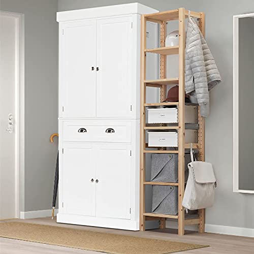 VINGLI 72In Freestanding Kitchen Pantry Cabinet with Doors and Shelves and Drawer, Pantry Cupboard, Tall Wooden Storage Cabinet with Shelves, Assembly Required, White