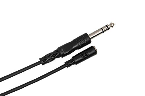 HOSA MHE-310 3.5 mm TRS(Female) to 1/4" TRS(Male) Headphone Adaptor Cable, 10 Feet Black & Hosa CMP-159 3.5 mm TRS to Dual 1/4" TS Stereo Breakout Cable, 10 Feet, Black, 1-Pack