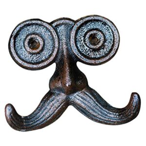 hemoton decorative wall hook mustache made of cast iron decorative key hook or wall mounted coat hanger double coat holder for keys coats