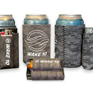 WAKE 10 Magnetic Can Cooler with Detachable Cigarette and Lighter Holder - (Camo, 3 Pack)