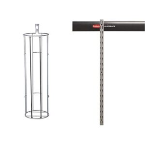 rubbermaid fasttrack garage storage vertical ball rack & fasttrack garage storage system upright rail, 25" (1784365)