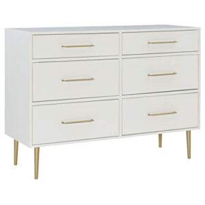 Linon Lennon White Six Drawer Dresser