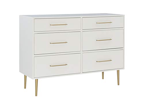 Linon Lennon White Six Drawer Dresser